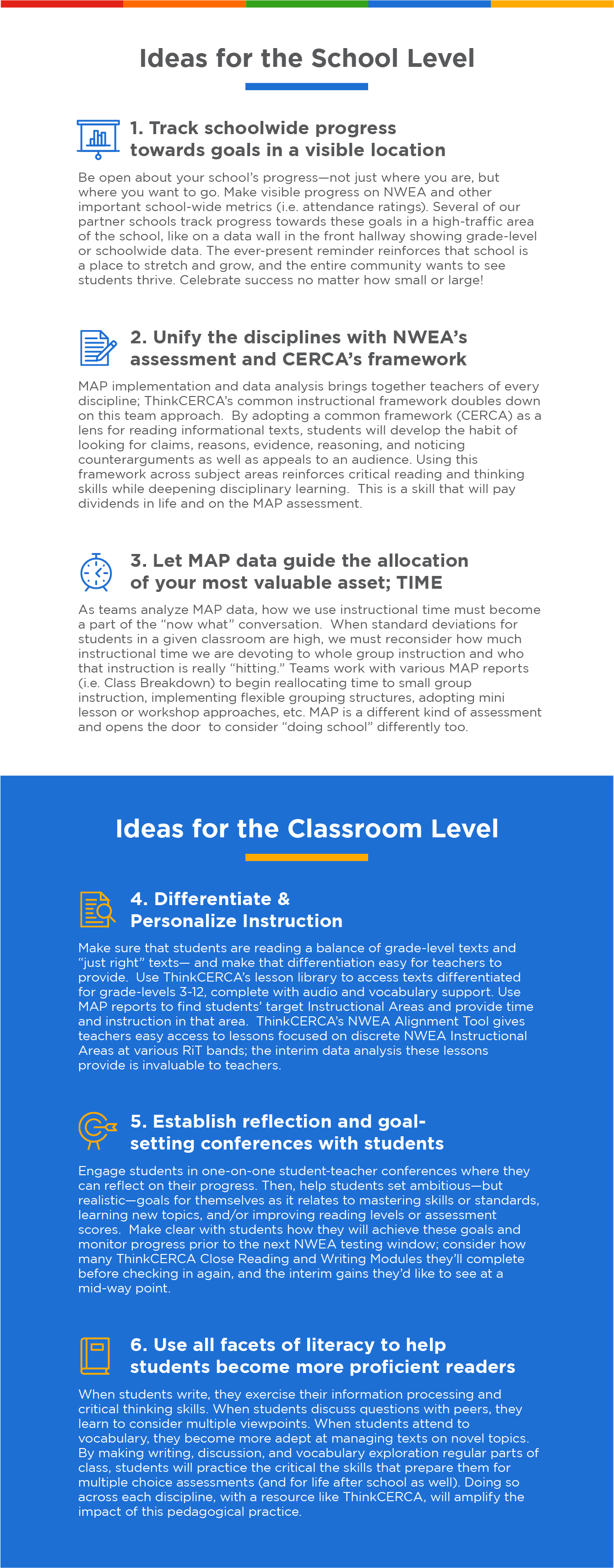 6 Ideas for Using NWEA & ThinkCERCA Together